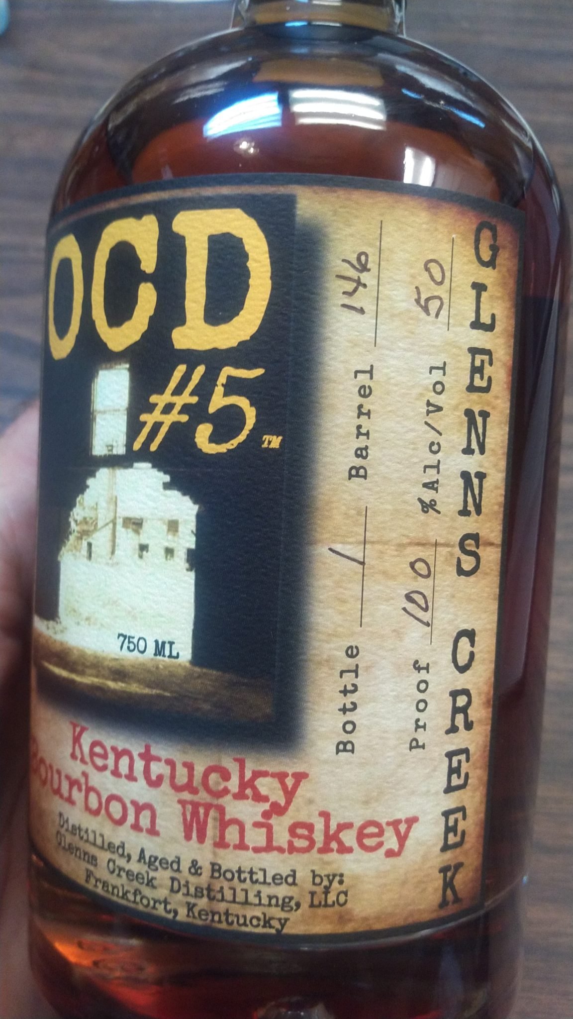 OCD #5 Bourbon WE DO NOT SHIP THIS PRODUCT! – Glenns Creek Distillery